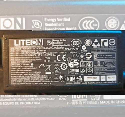 Адаптер питания для ноутбука liteon PA-1650-86