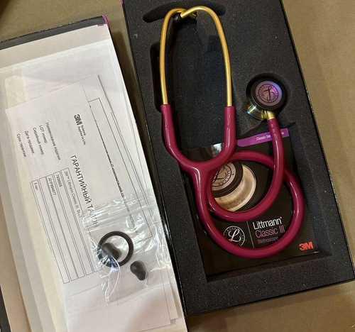 Стетоскоп Littmann Classic III, малиновый