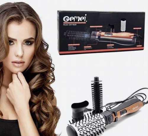 Фен-щетка для волос Gemei GM-4828 3 в 1 (Оптом)