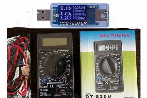Мультиметр DT830B Тестер USB