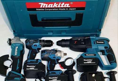 Набор инструментов 4в1 аккумуляторный makita 4 акб