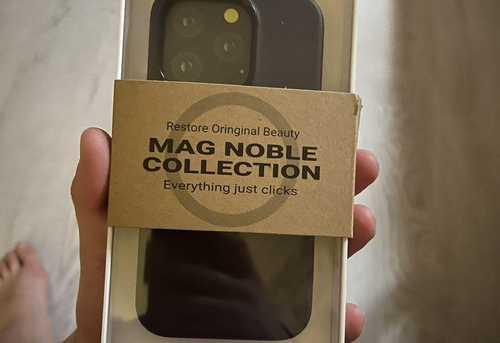 Чехол на iPhone 14 pro кожаный magsafe