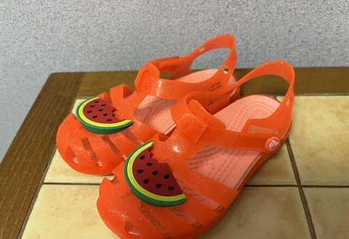 Crocs isabella charm сандалии c9 арбуз