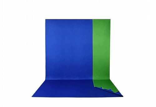Фон Raylab RL-BC10 2,4*5м двусторонний синий/зелен