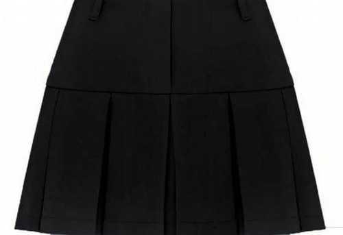 Теннисная мини юбка черный размер S