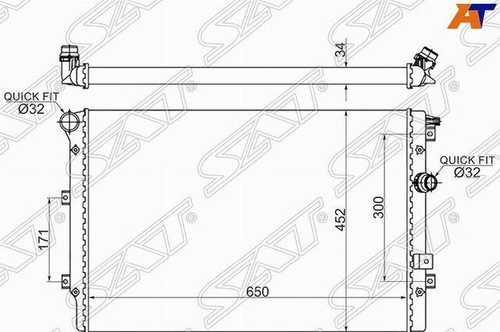 Радиатор охлаждения Vw Tiguan Touareg Touran
