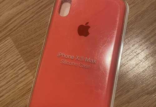 Силиконовый чехол на iPhone Xs Max розовый