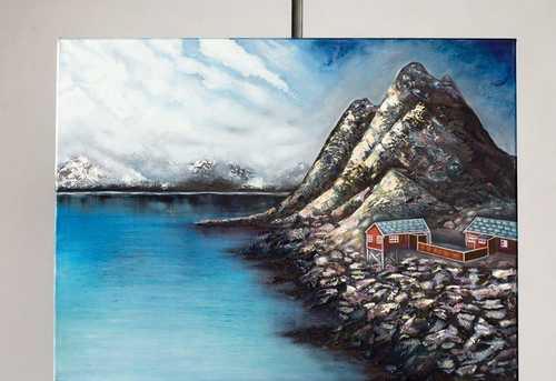 Интерьерная картина на холсте "Норвежские горы"