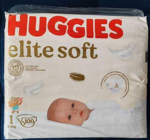 Подгузники хаггис elite soft 1