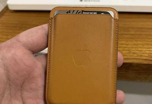 Картхолдер apple leather wallet с локатором ориг