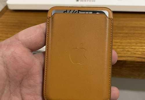 Картхолдер apple leather wallet с локатором ориг