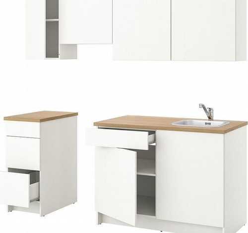 Кухня IKEA кноксхульт 220х61х220 см белая
