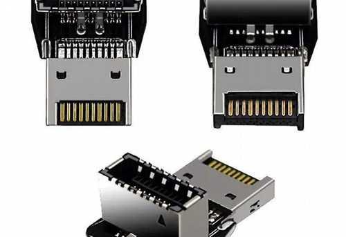 Угловой разьем-переходник USB 3.1 (type-e)