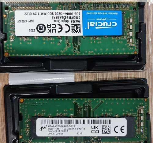 Оперативная память ddr4 8gb crucial 3200