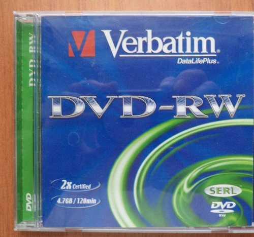 Диски перезаписываемые Verbatim DVD-RW бу