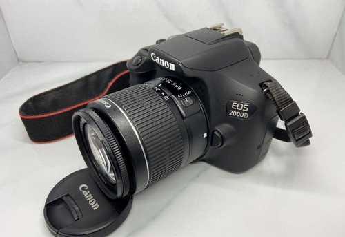 Зеркальный фотоаппарат Canon 2000D + 18-55mm