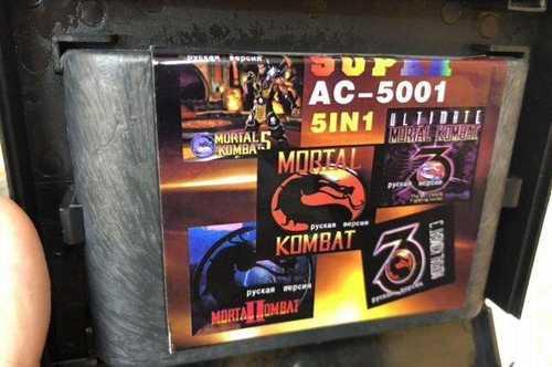 Картридж Sega 5001 5 in 1 Сборник "Mortal Kombat"