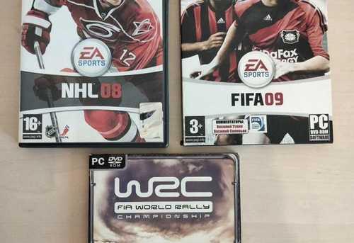 FIFA09, NHL08, FIA.rally, OC DVD игры