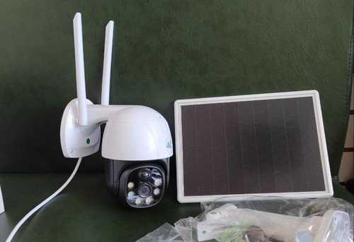 Камера видеонаблюдения с солнечной под sim