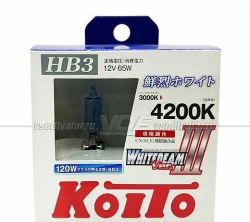 Лампа галогенная Koito Whitebeam 9005 (HB3) 12V 65