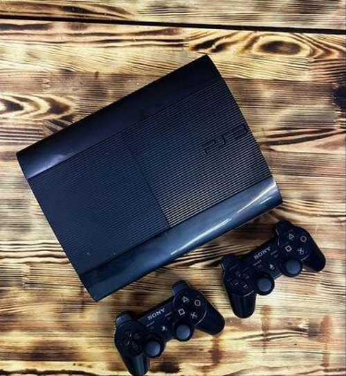 Sony PlayStation 3 Super Slim 500Gb + 2 геймпада