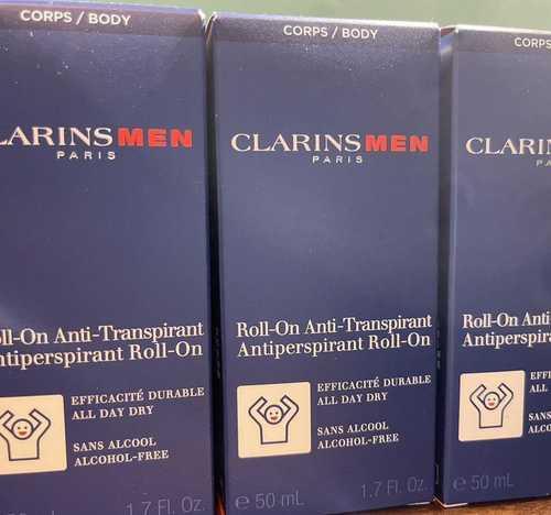 Clarins men anti-transpirant roll-on дезодорант