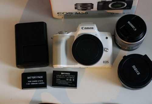 Беззеркальный фотоаппарат canon M 50 kit 15-45