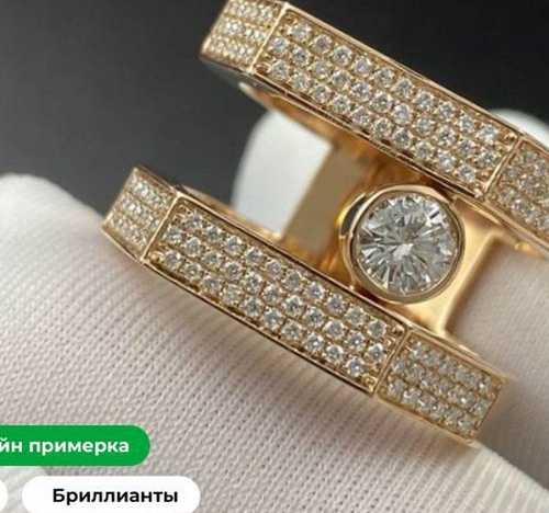 Помолвочное кольцо Messika Move желтое золото 140 бр. 0.8207 ct