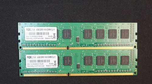 Foxline DDR3 2x4Gb 1600 мгц
