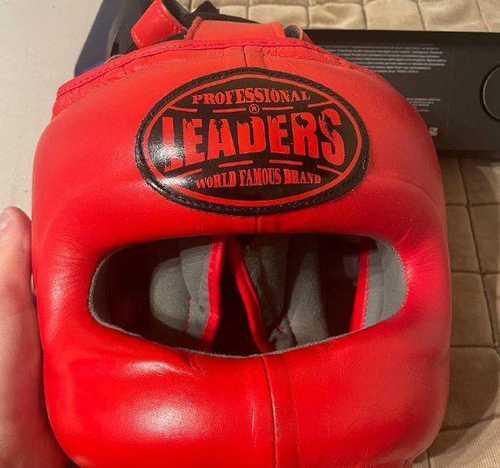 Боксерский шлем с бампером Leaders