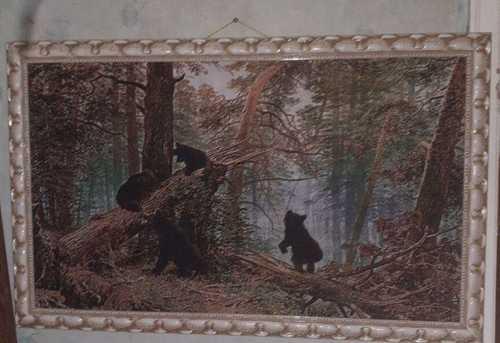 Картина медведи в лесу сделана качественно
