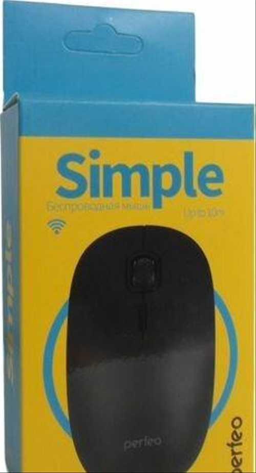 Мышь беспроводная Perfeo Simple 4 кн. DPI 1200, US