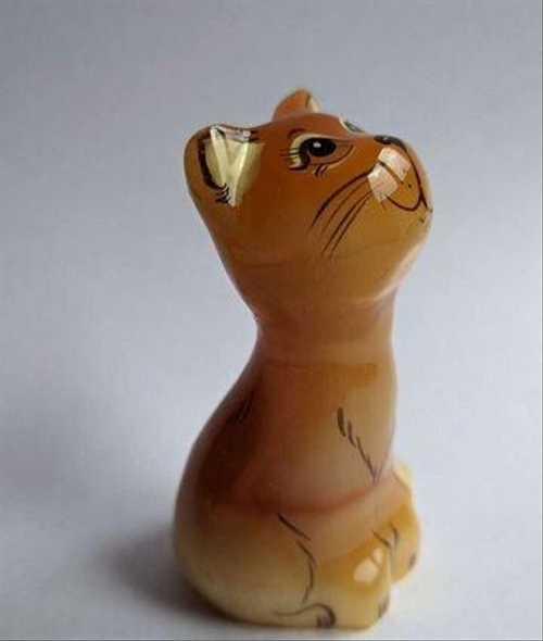Сувенир из оникса котик кошка