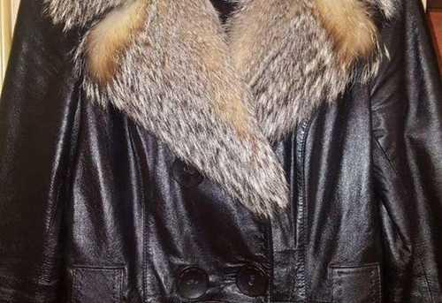 Кожанная женская куртка 40-42 XS