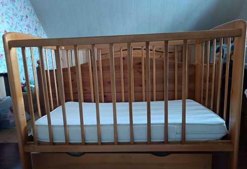 Кроватка 120х60 с матрасом