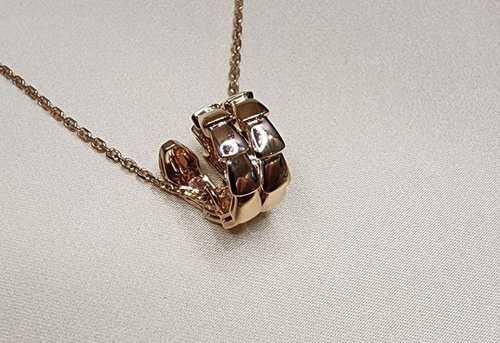 Подвеска Bvlgari serpenti розового золота