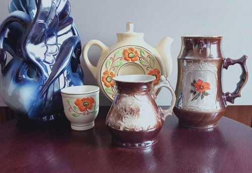 Кувшин, молочник ваза, керамика Южноуральск винтаж