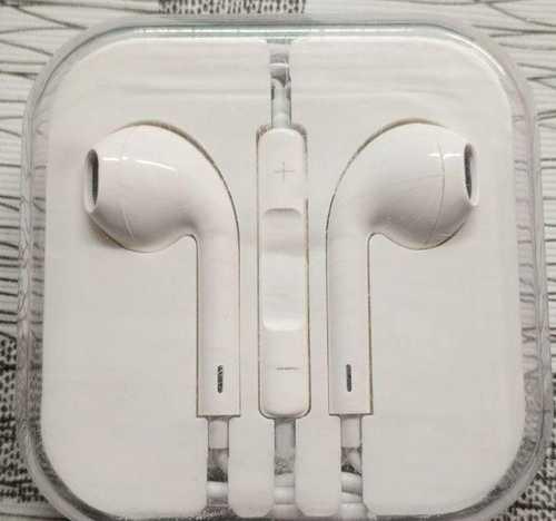 Наушники проводные гарнитура Apple EarPods, 3.5 мм