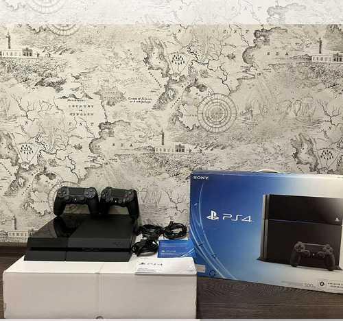 Sony playstation 4 500GB 2 геймпада   4 Игры