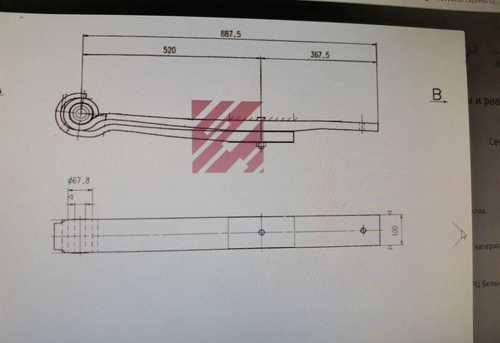 Полурессора 2х-лист. SAF о.н.3149003602 marshall
