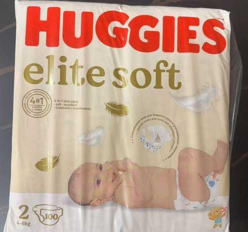 Подгузники Huggies Elite Soft 2 4-6кг 100шт