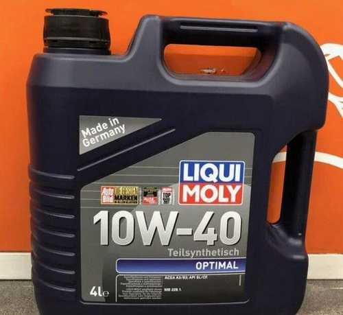 Моторное масло liqui moly optimal 10W-40, 4 Л