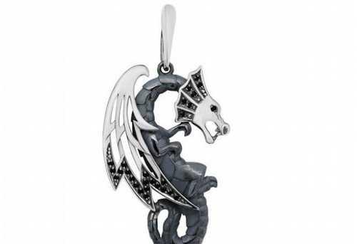 Подвеска дракон серебро 925