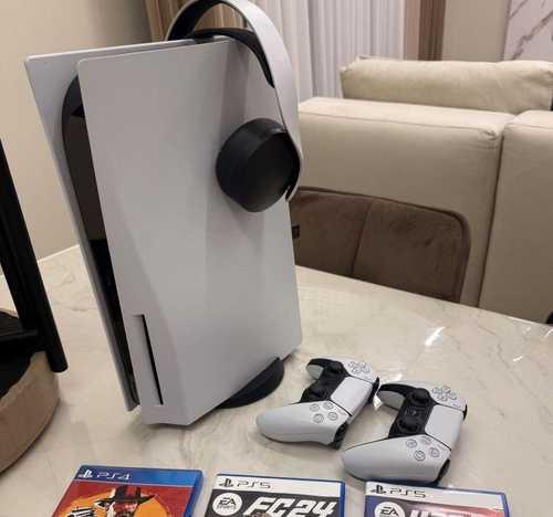 Sony PlayStation 5, 1000 гб, 2 геймпада