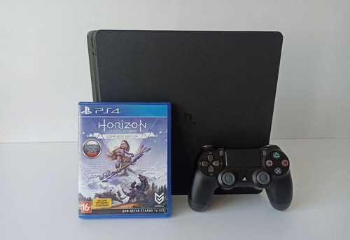 Приставка Sony PS4 Slim + диск Horizon
