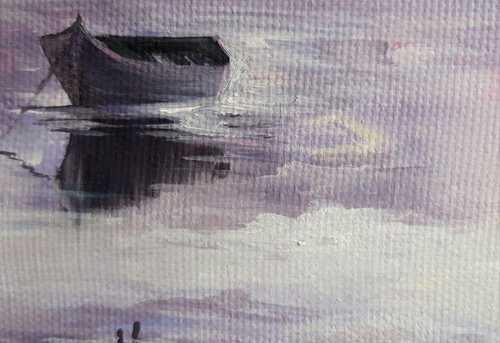 Картина маслом на холсте Пейзаж Восход