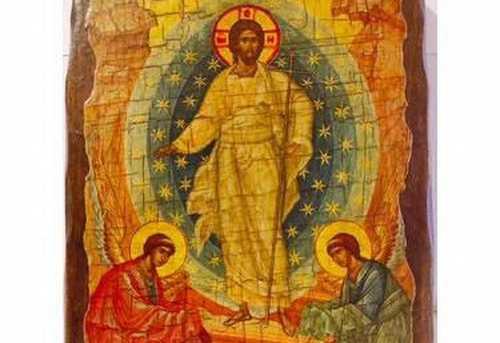 Воскресение Христово, икона под старину, Афон (13