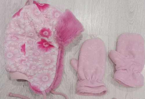 Шапка варежки 46-48 р