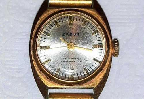 Позолоченные часы Заря СССР