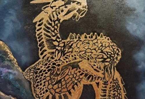 Картина маслом "Дракон полнолуния"